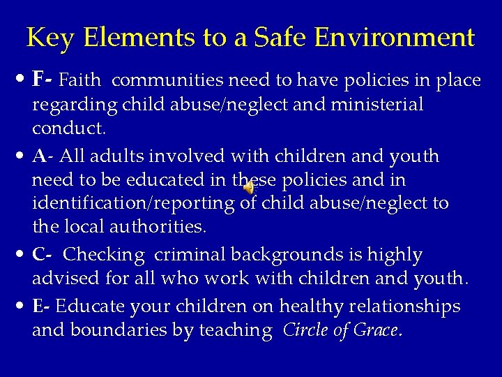 Circle of Grace Kindergarten Grade 12 Christian Safe