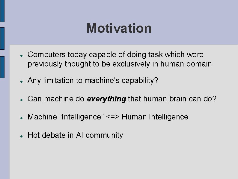 CAN MACHINES THINK Seminar by Annervaz 07305063 Jaideep