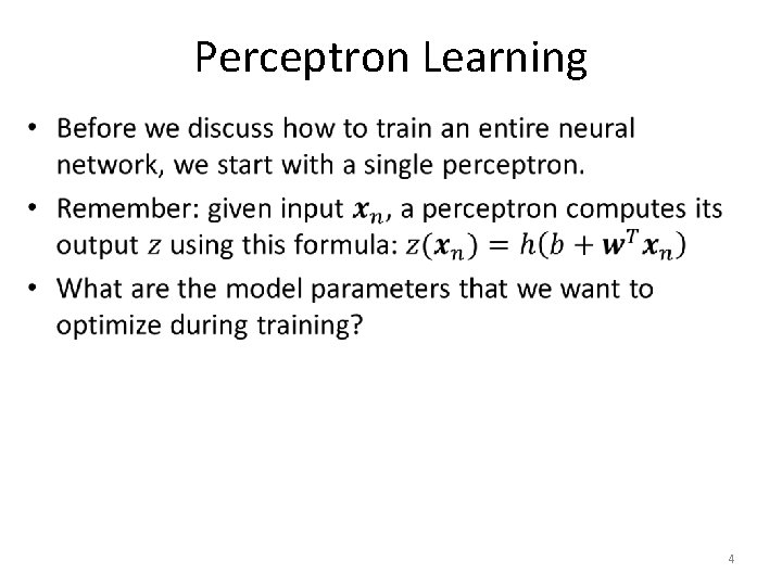 Neural Networks Part 2 Training Perceptrons Handling Multiclass