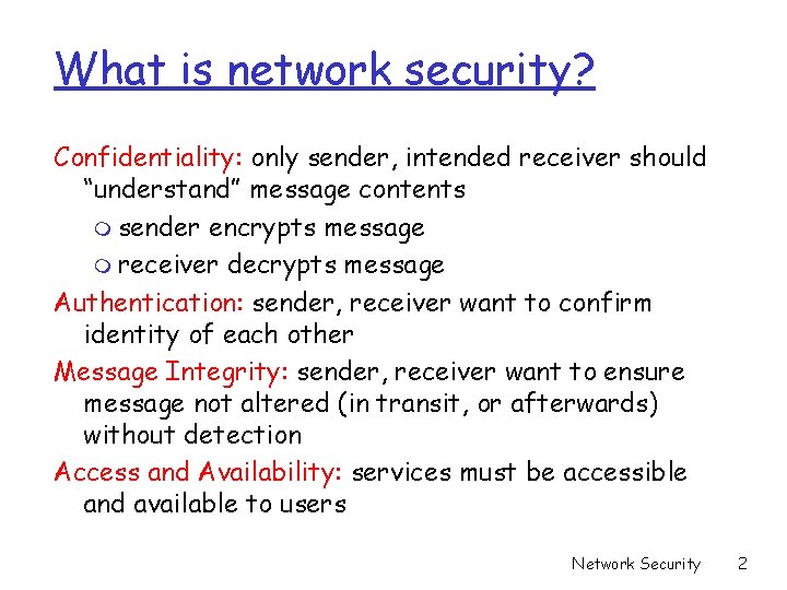 Network Security Computer Networking A Top Down Approach