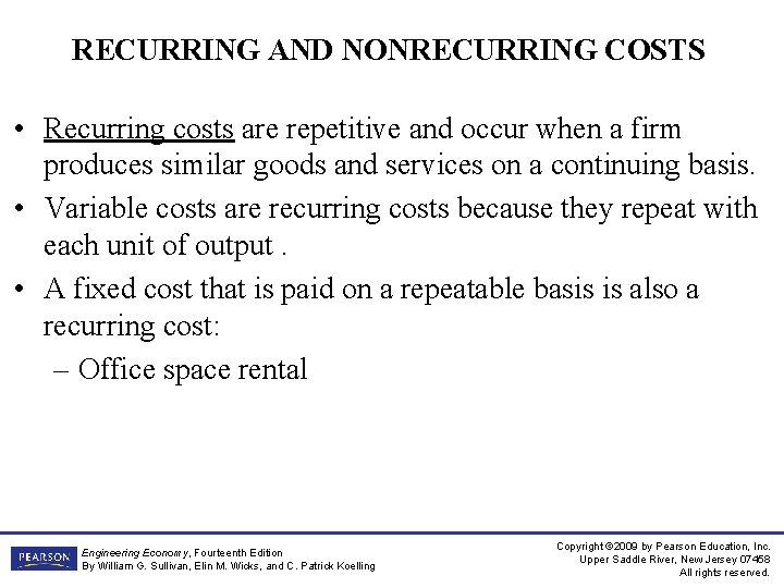 Engineering Economy Chapter 2 Cost Concepts and Design