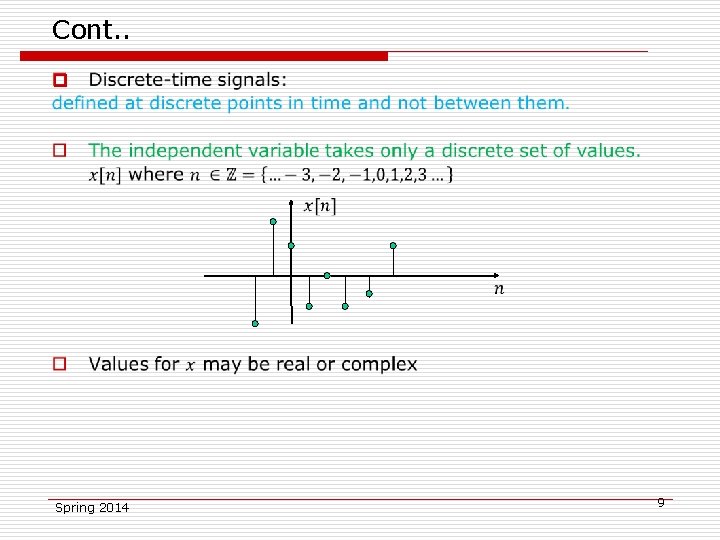 Lecture 2 DiscreteTime Signals and Systems Instructor Dr