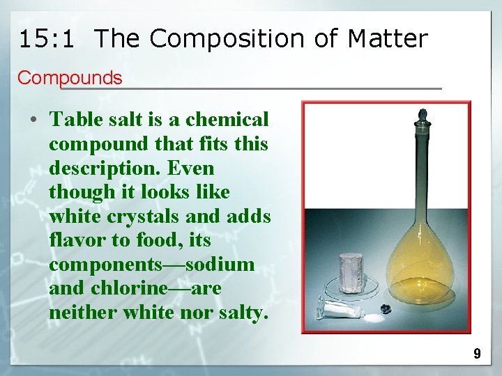 Physical Science Chapter 15 The Classification of Matter