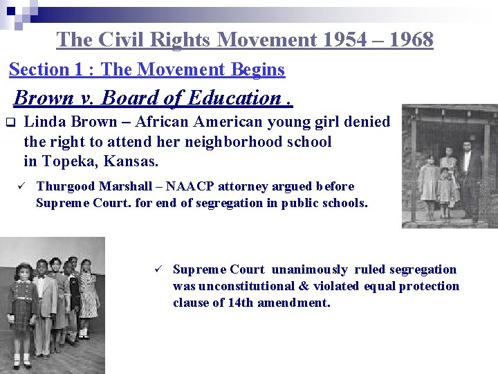 The Civil Rights Movement 1954 1968 Section 1