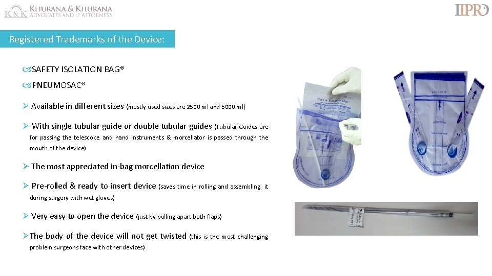 SAFETY ISOLATION BAG The Pneumoperitoneum Device for InBag