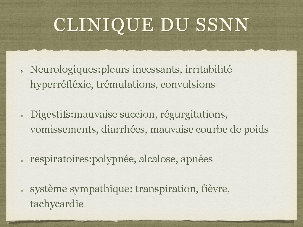 LES SYNDROMES DE SEVRAGE COMPLIQUS DU NOUVEAU N