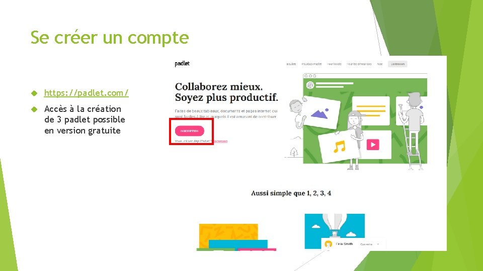 Utilisation de Padlet Se crer un compte https