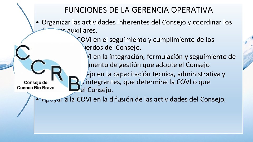 Gerencia Operativa medio de Gestin del CCRB MARCO