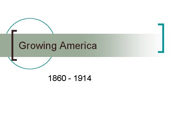 Growing America 1860 1914 Reasons for Growth n