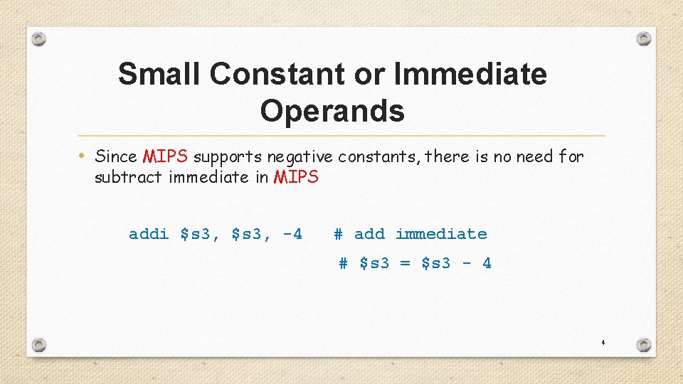 Computer Organization 2015 2016 1 Instructions Language of