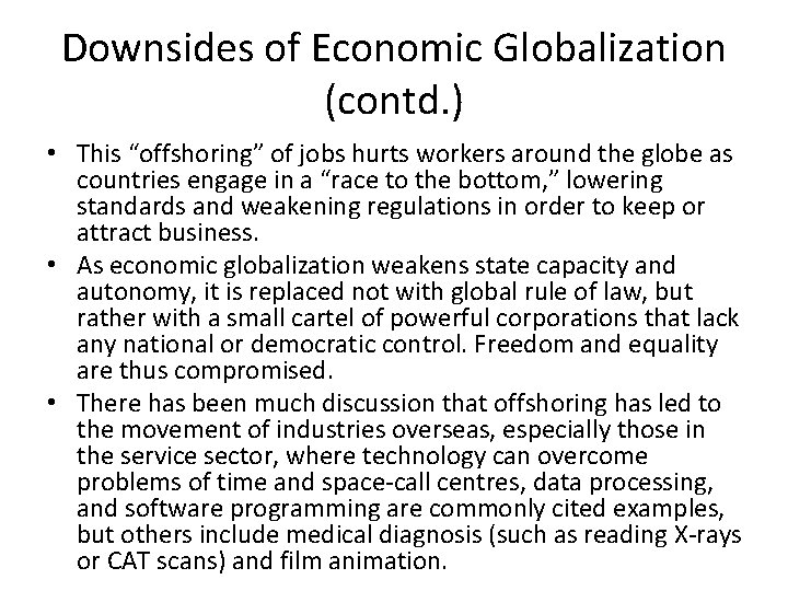 Globalization Economic Dimension For many people when they