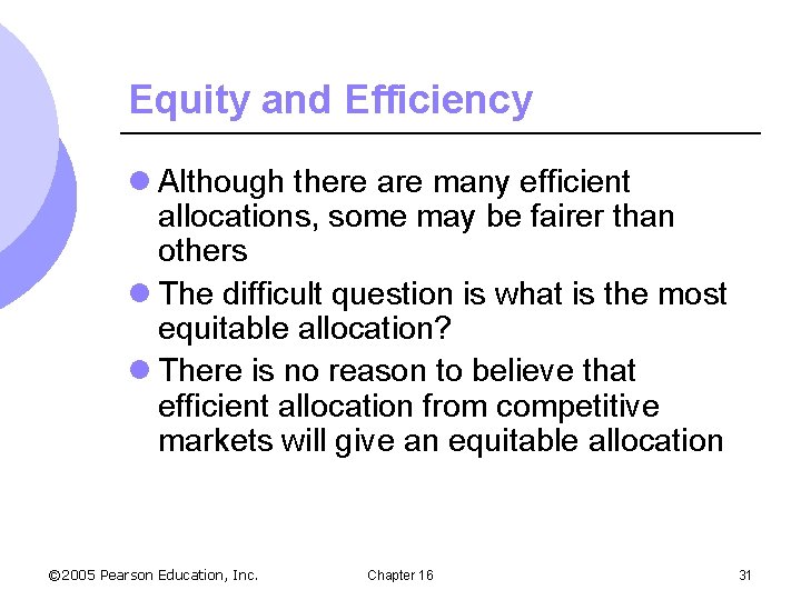 Chapter 16 General Equilibrium General Equilibrium Analysis l