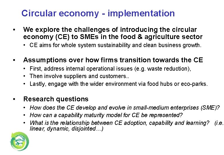 Circular Economy Disruptions Past Present and Future An