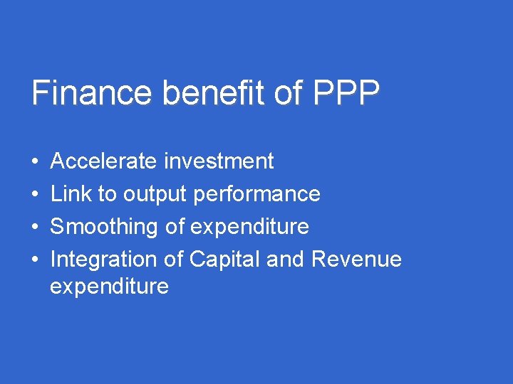 Structure of Project in PPP 2 John Plumb