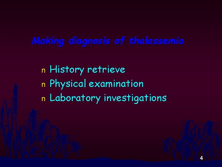 Laboratory Diagnosis in Thalassemia and Hemoglobinopathies Ahmad Shihada