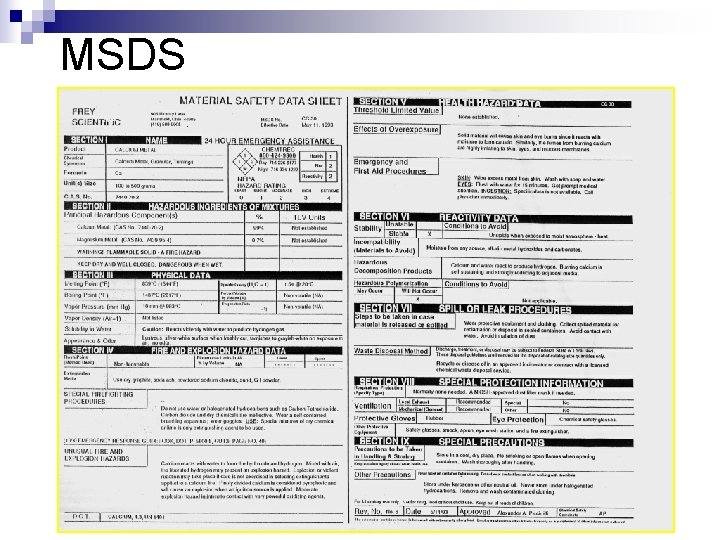 LABORATORY SAFETY Chemical Hazard Label What is a