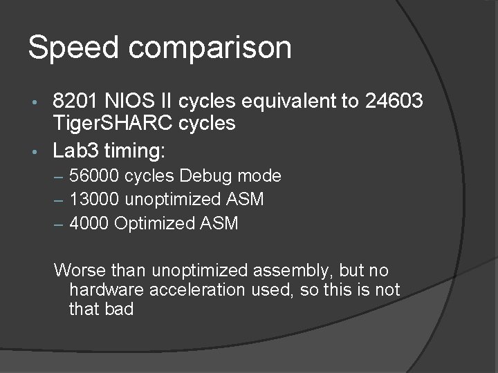 COMPARISON OF ALTERA NIOS II PROCESSOR WITH ANALOG