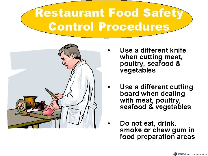 Food Industry Safety Objectives To identify and apply
