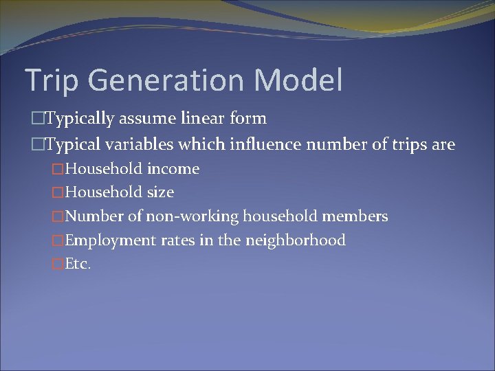 Travel Demand Traffic Forecasting Dr Attaullah Shah Travel