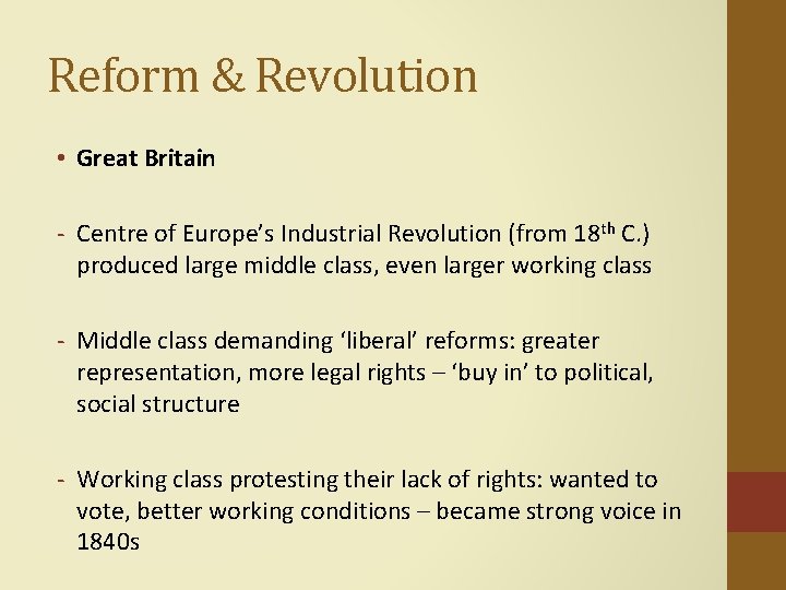 Revolutions of 1848 Ideologies of Change Europe 1815