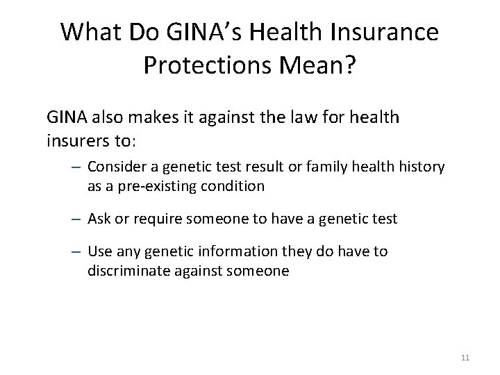 Understanding GINA How the Genetic Information Nondiscrimination Act
