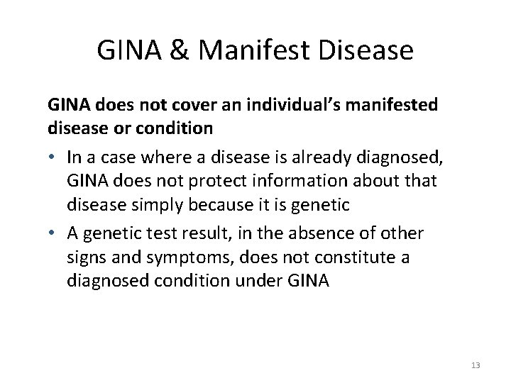 Understanding GINA How the Genetic Information Nondiscrimination Act