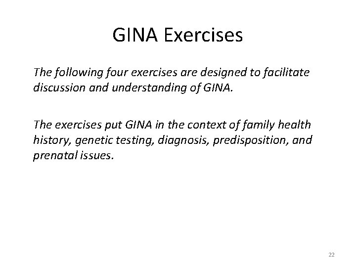 Understanding GINA How the Genetic Information Nondiscrimination Act
