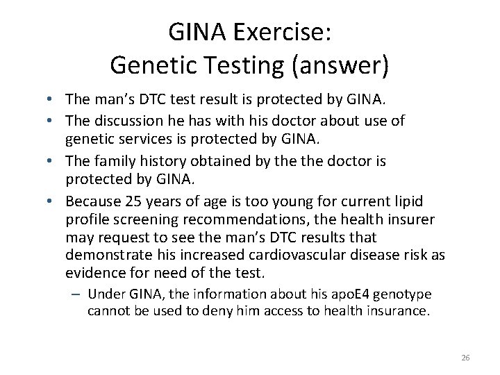 Understanding GINA How the Genetic Information Nondiscrimination Act