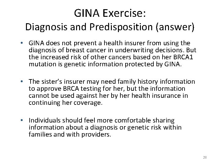 Understanding GINA How the Genetic Information Nondiscrimination Act