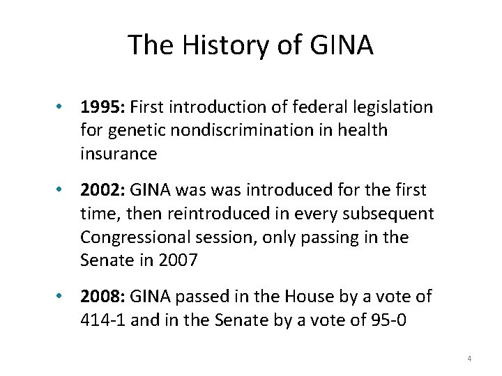 Understanding GINA How the Genetic Information Nondiscrimination Act