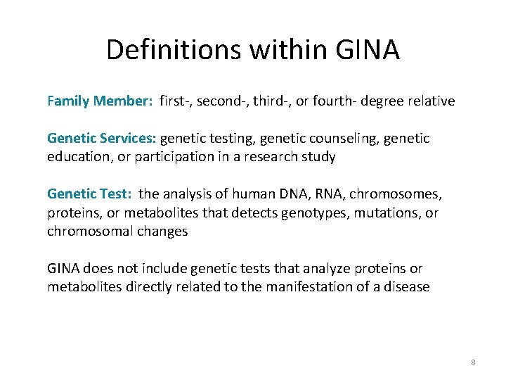 Understanding GINA How the Genetic Information Nondiscrimination Act