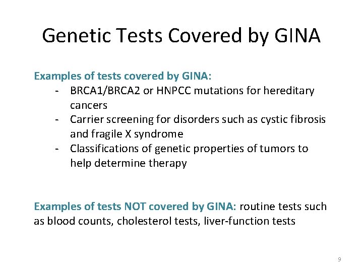 Understanding GINA How the Genetic Information Nondiscrimination Act
