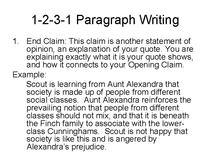 1 2 3 1 Body Paragraph Writing 1