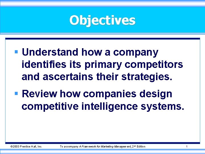 Chapter 8 Dealing with the Competition Power Point