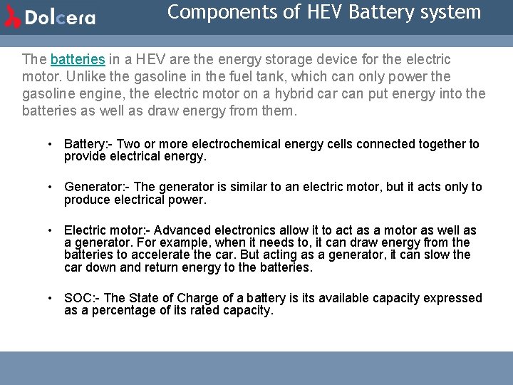 Hybrid Electric Vehicle A Dolcera Report December 2005