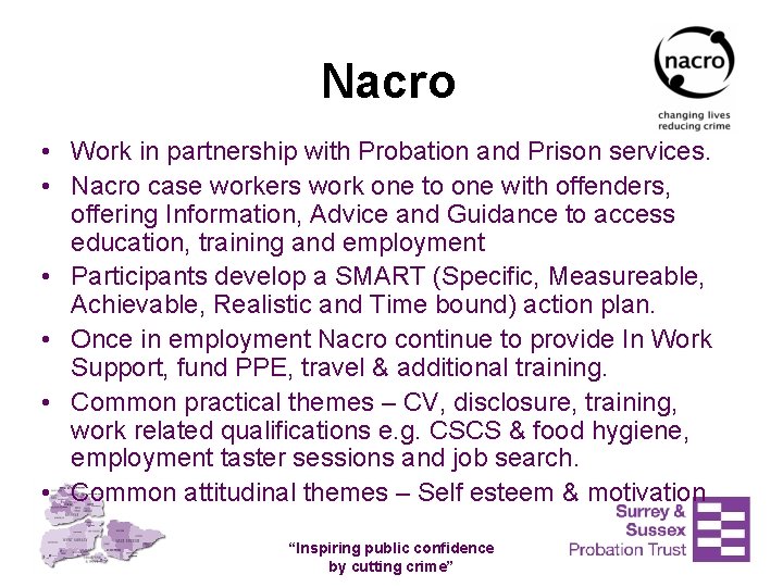 Surrey and Sussex Probation Trust Offenders and Employment