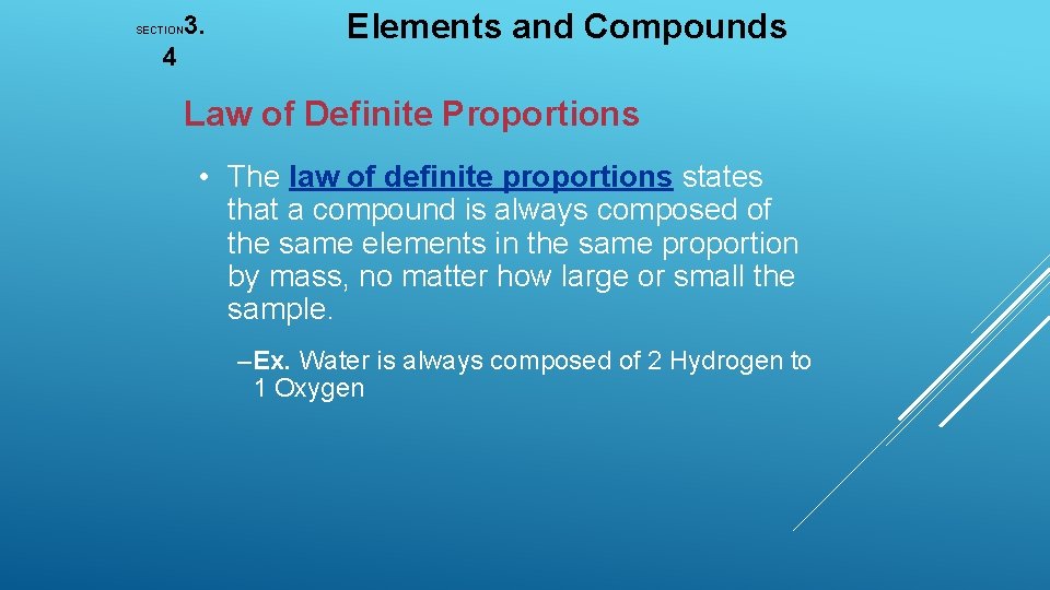 LAW OF CONSERVATION OF MASS DEFINITE PROPORTIONS AND
