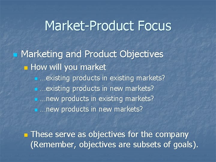 Designing a Marketing Plan Appendix A Overview of