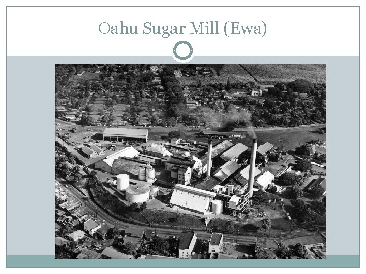 Sugar in Hawaii MODERN HAWAIIAN HISTORY Overview Background