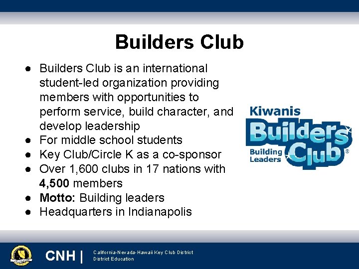 CNHKEY CLUB The Kiwanis Family Training Event Region