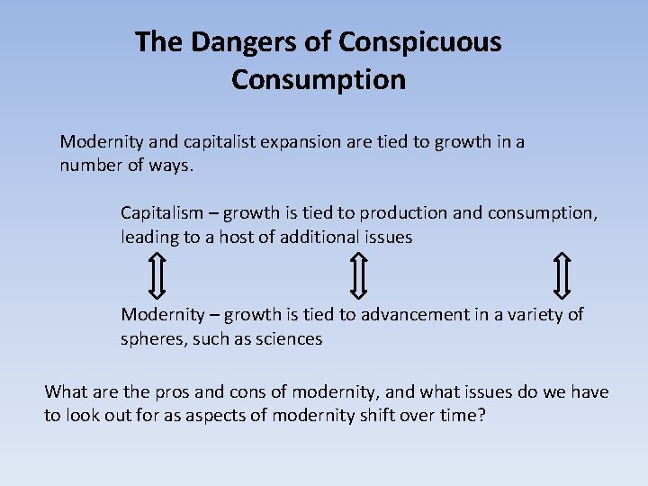 The Dangers of Conspicuous Consumption Modernity and capitalist