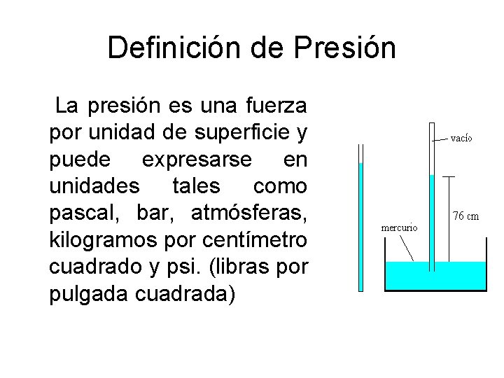 TIPOS DE PRESION FISICA II Definicin de Presin