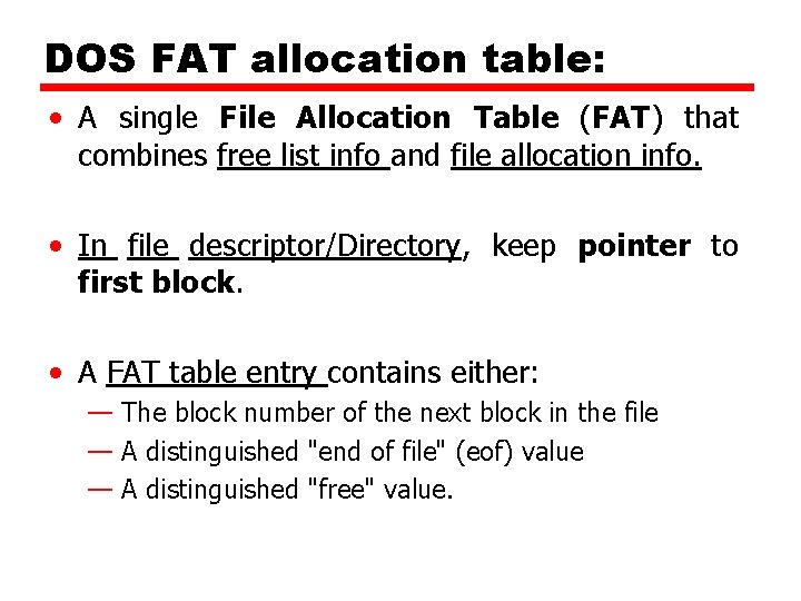 File Management Organization Lecture 10 Disk Management 2