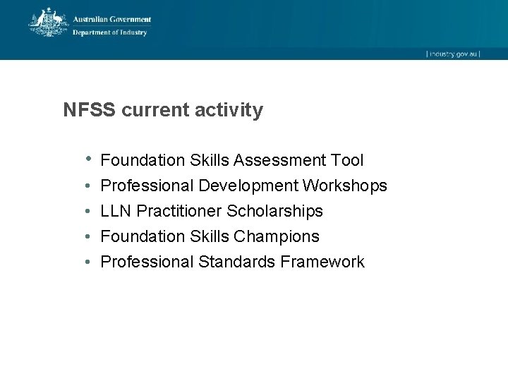 National Foundation Skills Strategy for Adults Alec Wickerson