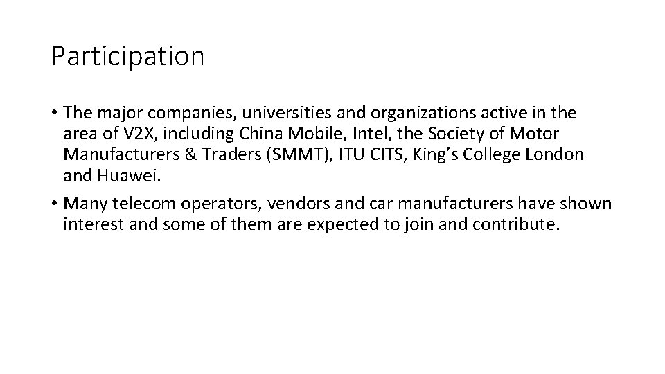 The Connected Vehicle Seshadri Mohan Professor UA Little