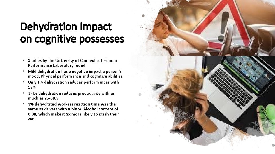 Training manual Understanding the importance of hydration Functions