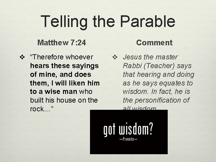 Parable Of the 2 Builders Matthew 7 21