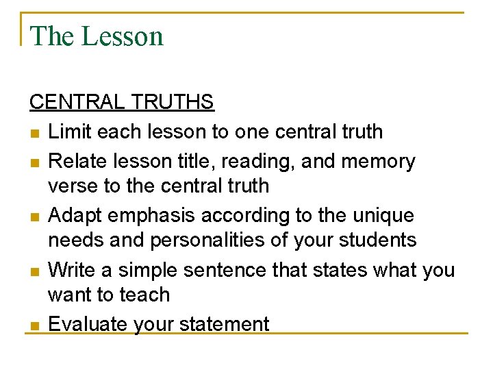 A Teachable Heart Teachers Training Seminar Part Two