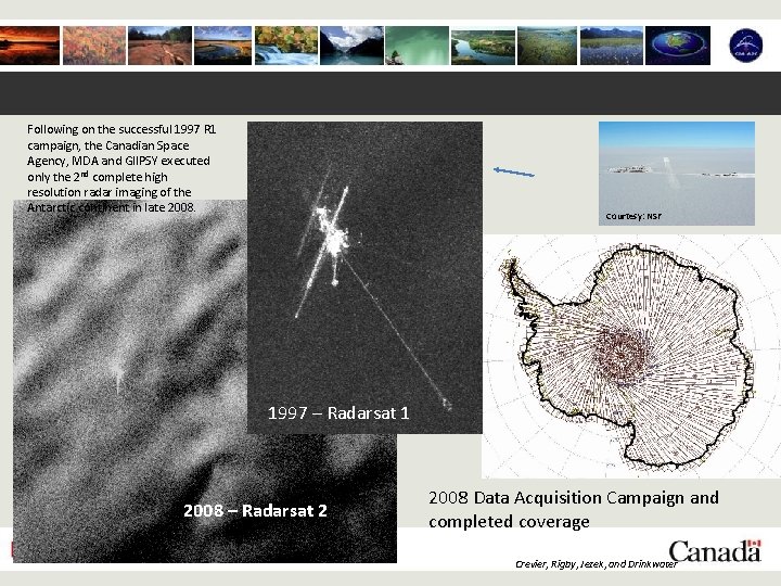 CSA Supported Missions 35 RADARSAT Constellation Evolution of