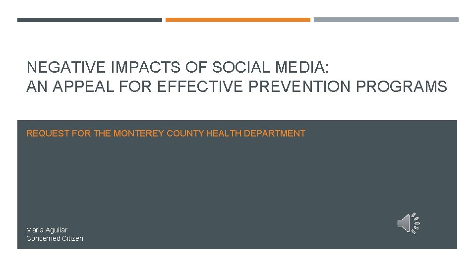 NEGATIVE IMPACTS OF SOCIAL MEDIA AN APPEAL FOR